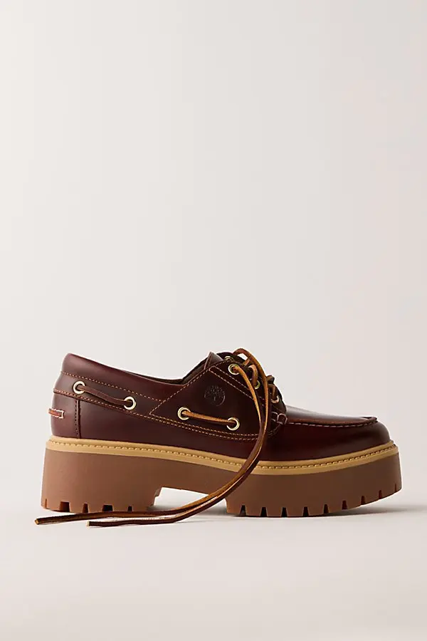 Timberland Stone Street Platform Boat Shoes - Rootbeer