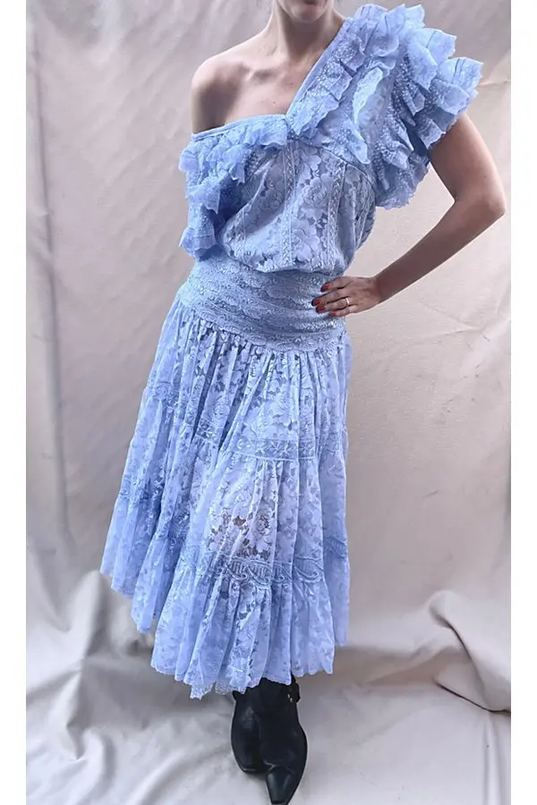 CANNONBALL AND TILLY Ruffle Lace Skirt Set