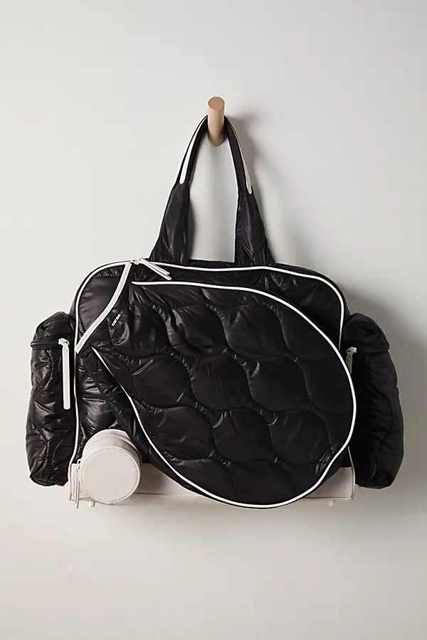 CARAA Quilted Tennis Duffle - Black