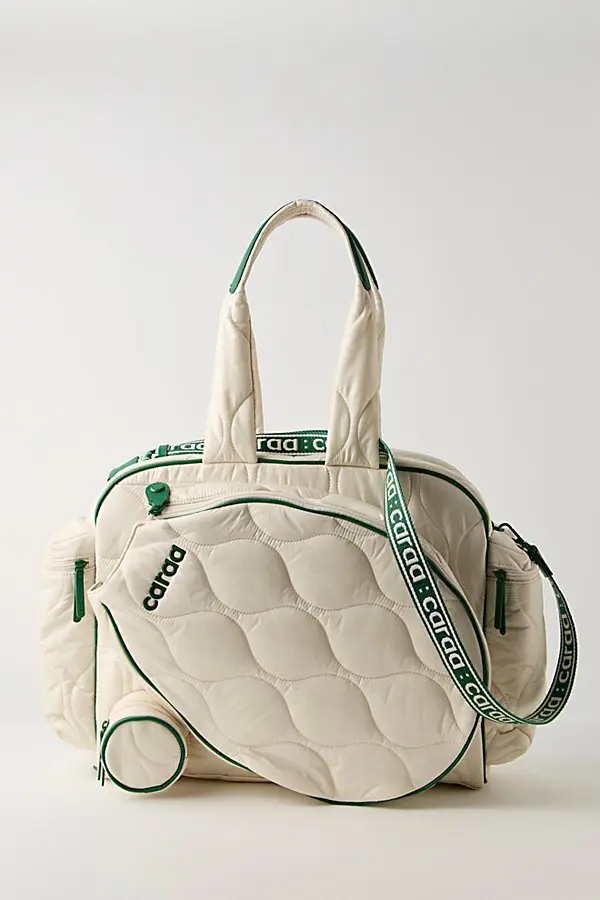 CARAA Quilted Tennis Duffle - Ivory Kelly