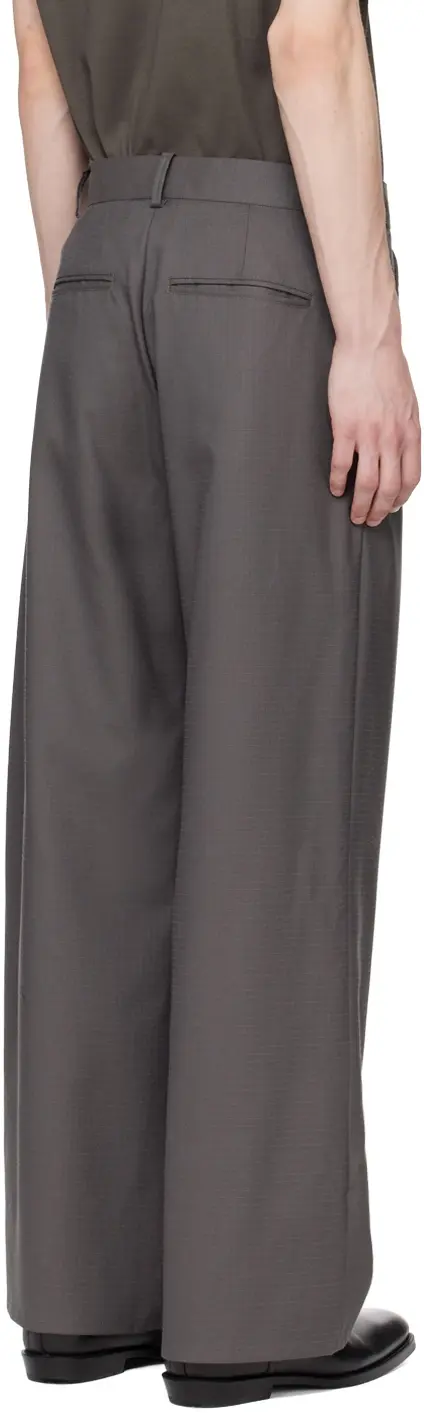 Omar Afridi Gray Savoye Trousers In Steel - 26% Off | Editorialist