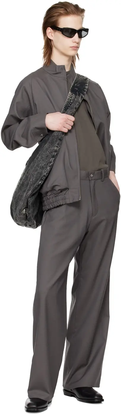 Omar Afridi Gray Savoye Trousers In Steel - 26% Off | Editorialist