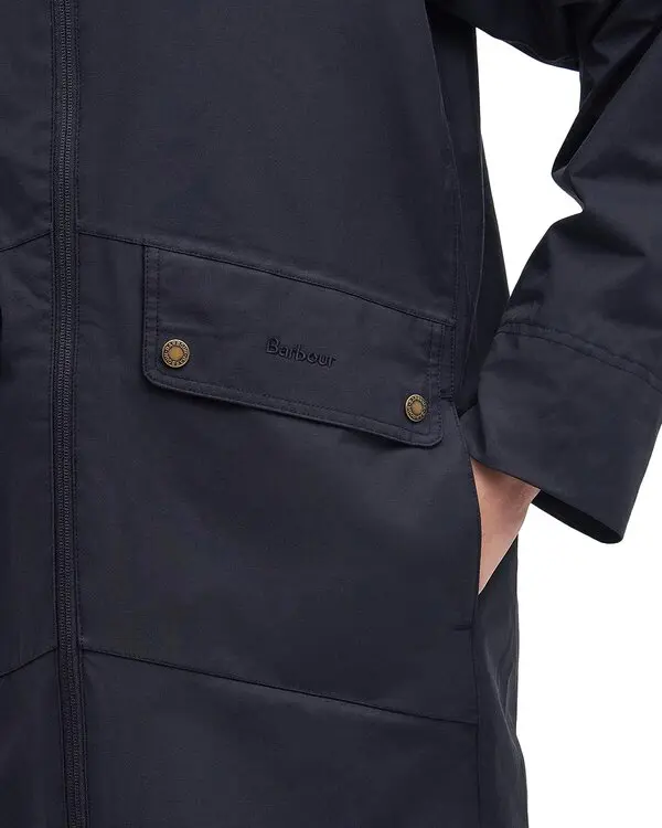 Barbour Heron Long Line Waterproof Jacket - Dark Navy