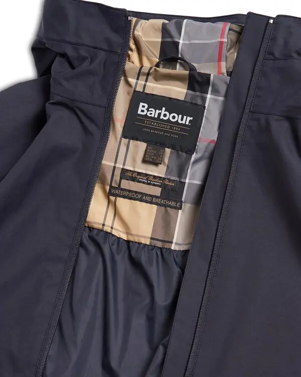 Barbour Heron Long Line Waterproof Jacket - Dark Navy