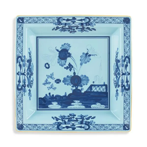 GINORI 1735 Oriente Italiano Large Square Change Tray - Iris