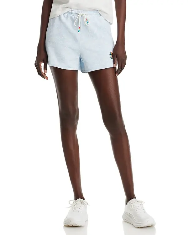 Aqua Bandana Drawstring Shorts