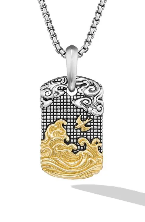 David Yurman Waves Tag Enhancer - Sterling Silver/yellow Gold