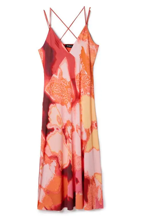 Desigual Printed Midi Slipdress