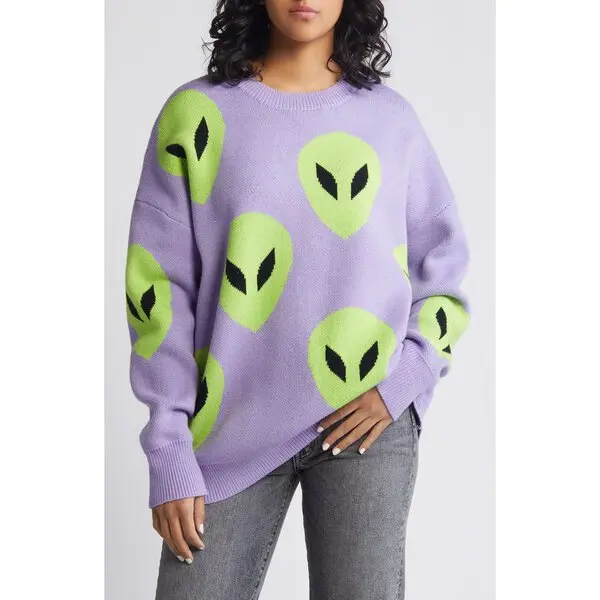 DRESSED IN LALA Alien Crewneck Sweater