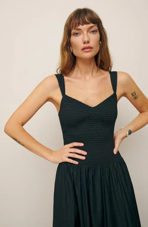 reformation black cotton dress Reformation