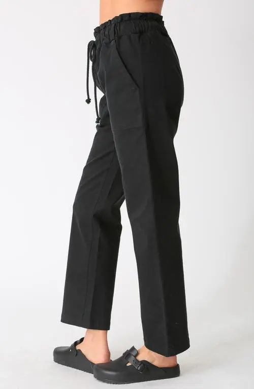 Electric & Rose Easy Stretch Cotton Drawstring Pants - Onyx