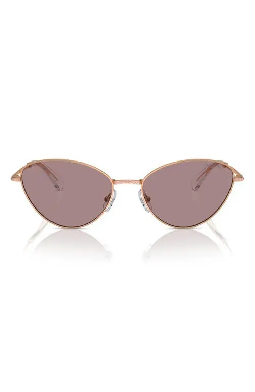 SWAROVSKI 58mm Cat Eye Sunglasses - Rose Gold