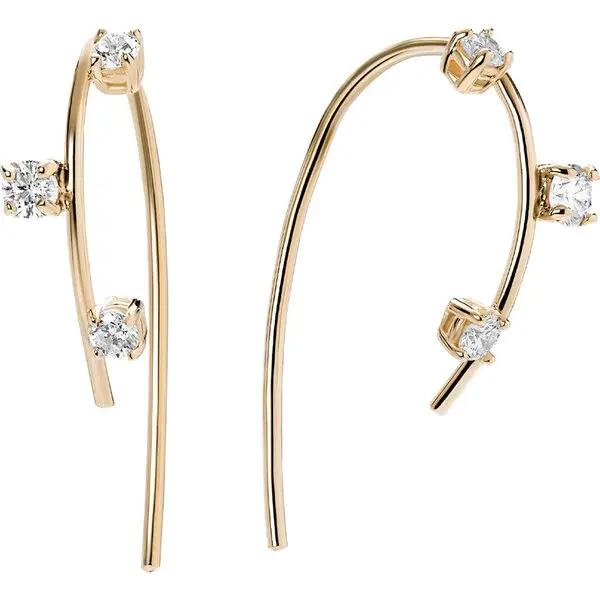 Lana Jewelry 14k Gold Diamond Threader Earrings - Yellow Gold