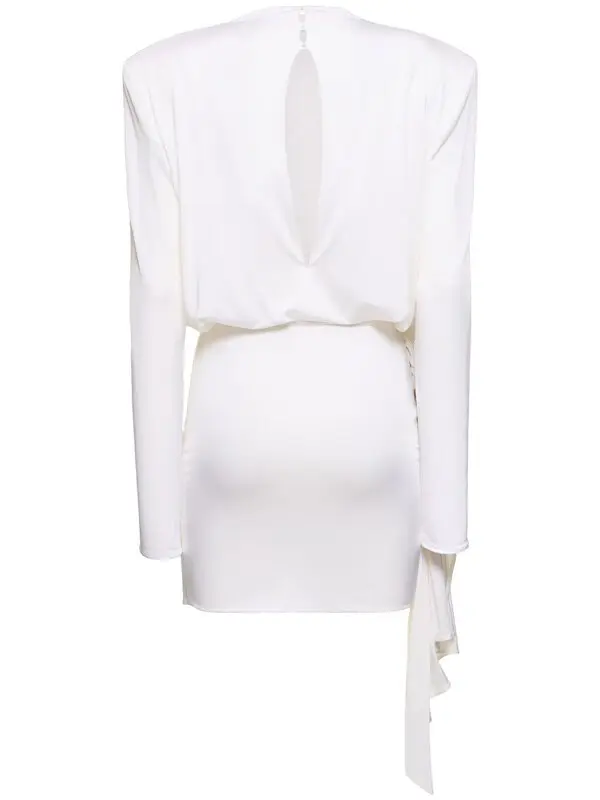 Magda Butrym Jersey Draped Mini Dress