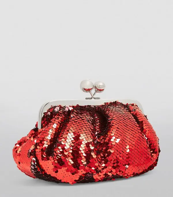 Max Mara Small Sequinned Pasticcino Bag