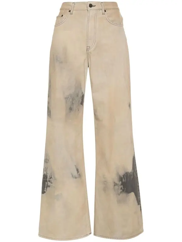 Acne Studios Bleached-effect Wide-leg Jeans