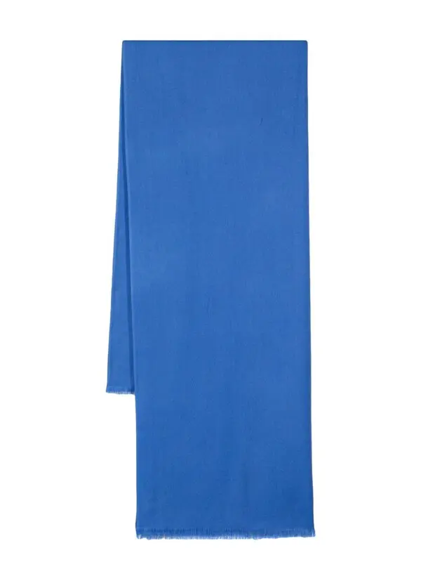 N.peal Frayed Pashmina Shawl - Blue