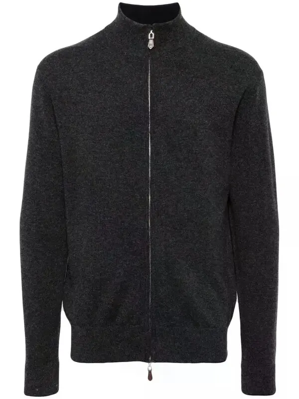 N.peal Knightsbridge Zip-front Cashmere Jumper - Blue