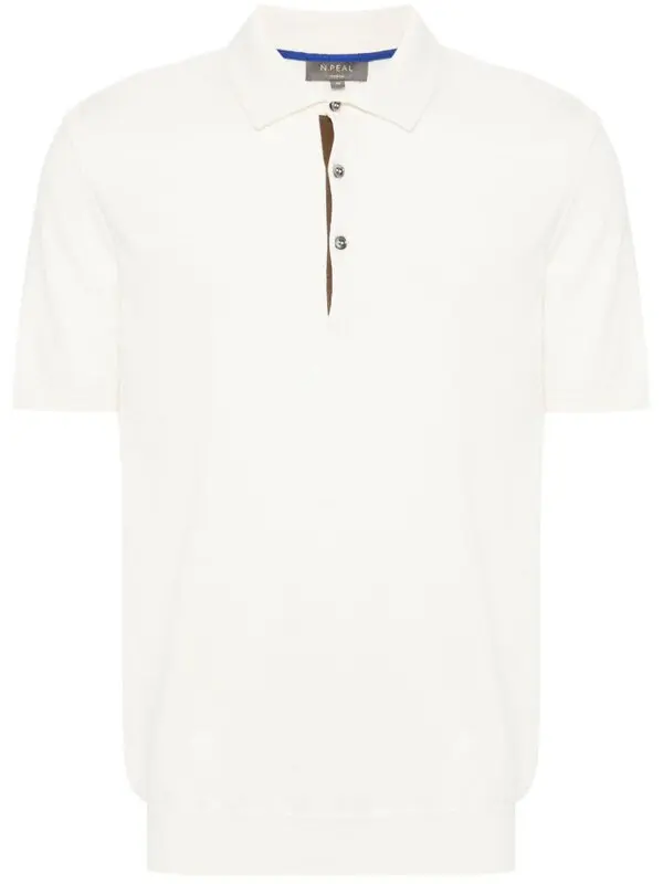 N.peal Polzeath Cotton-cashmere Polo Shirt - Neutrals