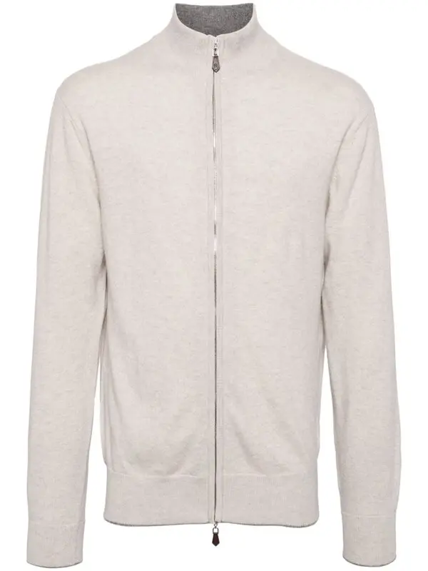 N.peal Knightsbridge Zip-up Cardigan - Neutrals
