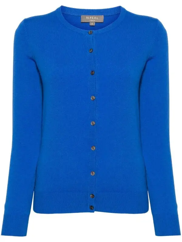 N.peal Olivia Organic-cashmere Cardigan - Blue