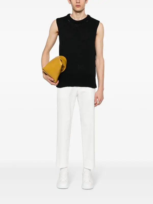 JIL SANDER Gabardine Tapered Trousers - White
