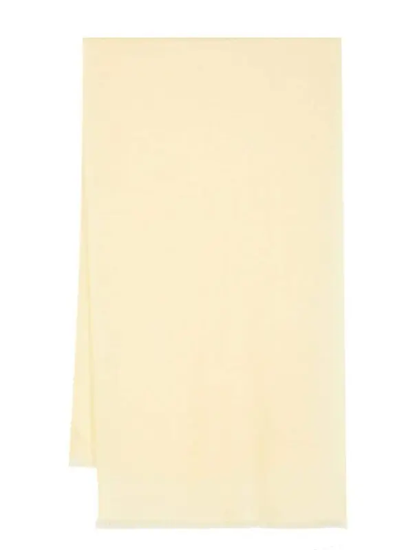 N.peal Frayed Pashmina Stole - Yellow