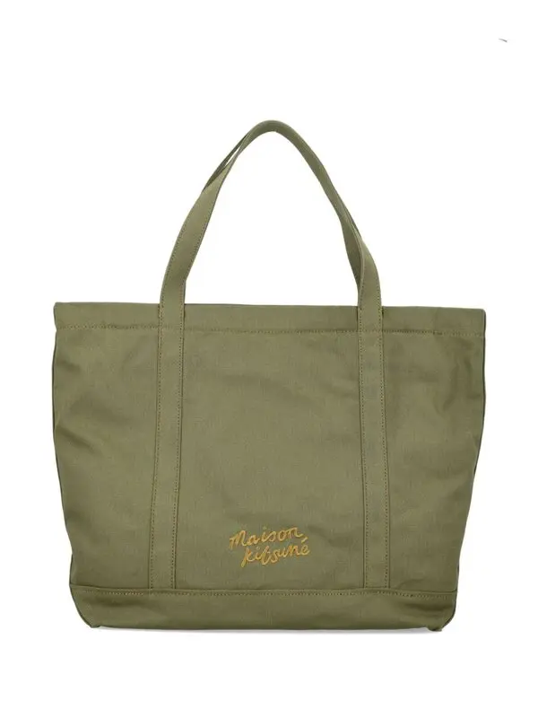 Maison Kitsuné Large Fox Head Tote Bag - Green