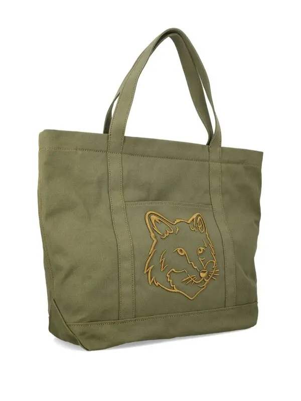 Maison Kitsuné Large Fox Head Tote Bag - Green