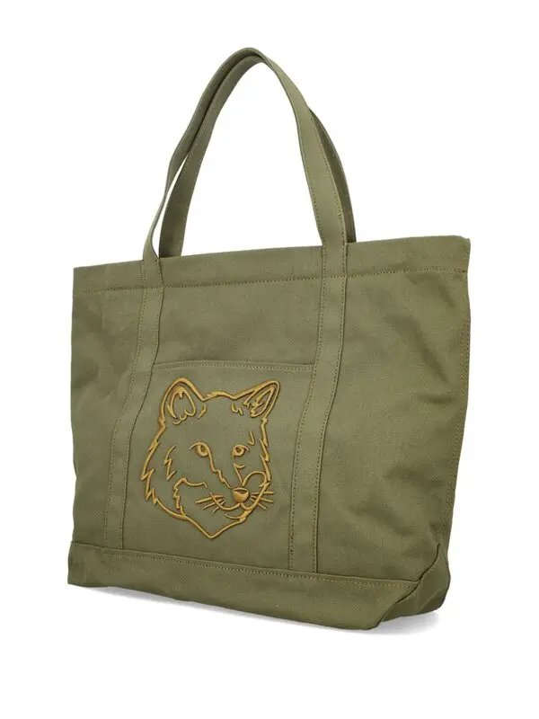 Maison Kitsuné Large Fox Head Tote Bag - Green