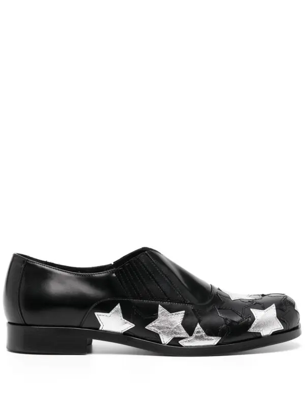 Stefan Cooke 100 Stars Leather Loafers In Black - 66% Off  display picture 3