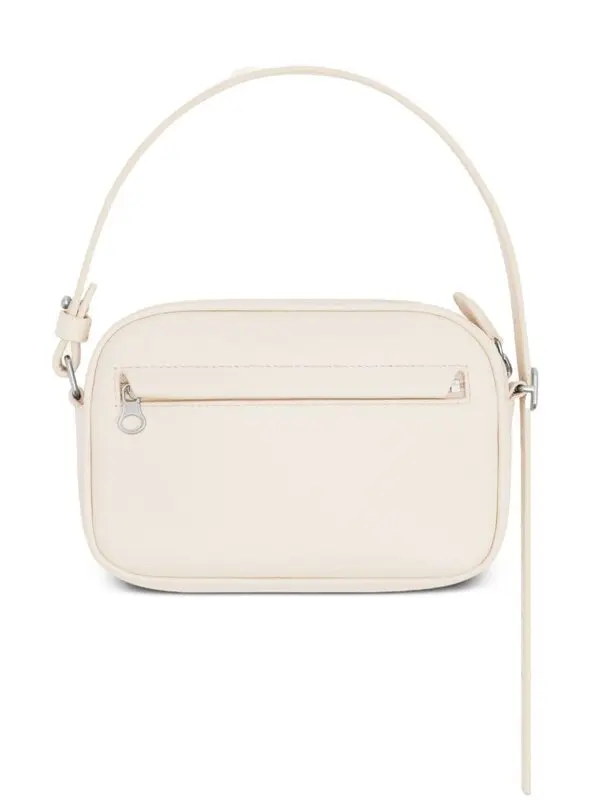 COURREGES Logo-embroidered Leather Camera Bag - Neutrals