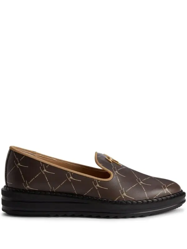 GIUSEPPE ZANOTTI Tim Logo-lettering Loafers
