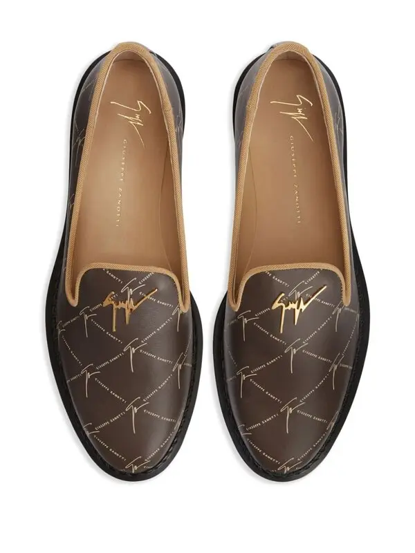 GIUSEPPE ZANOTTI Tim Logo-lettering Loafers