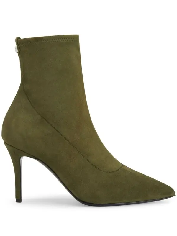 GIUSEPPE ZANOTTI Mirea 90mm Ankle Boots - Green