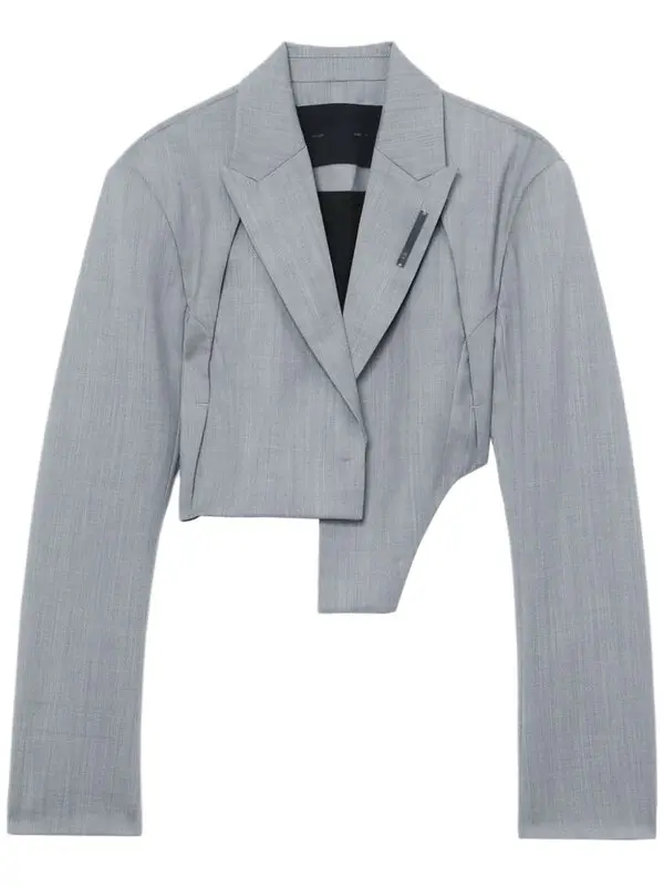 HELIOT EMIL Asymmetric Virgin Wool Blazer