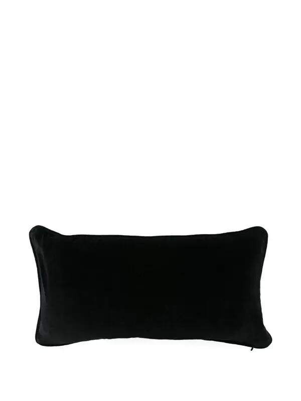 LES-OTTOMANS X Browns Leaves-embroidered Velvet Cushion