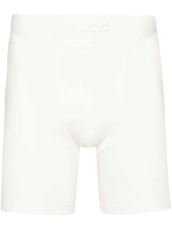 LUDOVIC DE SAINT SERNIN Logo-embroidered Cyclist Shorts - White