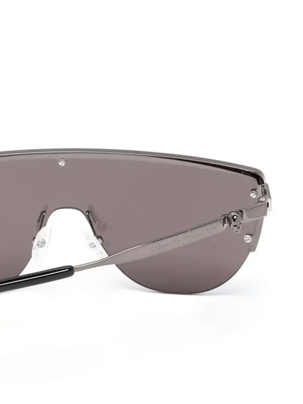Alexander McQueen Skull Stud Shield Sunglasses - Black