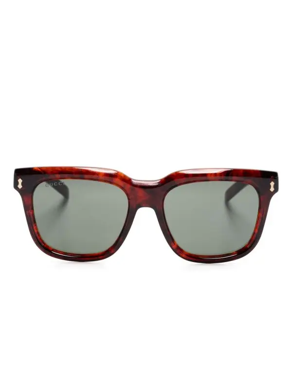 Gucci Square-frame Sunglasses - Brown