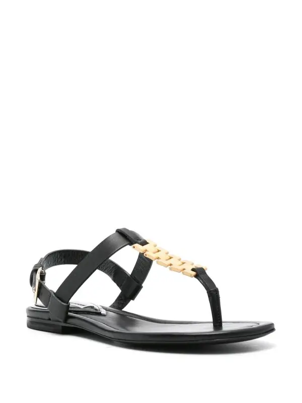 Victoria Beckham Chain-embellished Leather Sandals