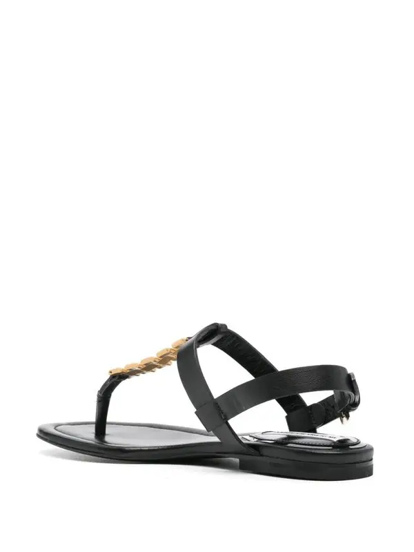 Victoria Beckham Chain-embellished Leather Sandals