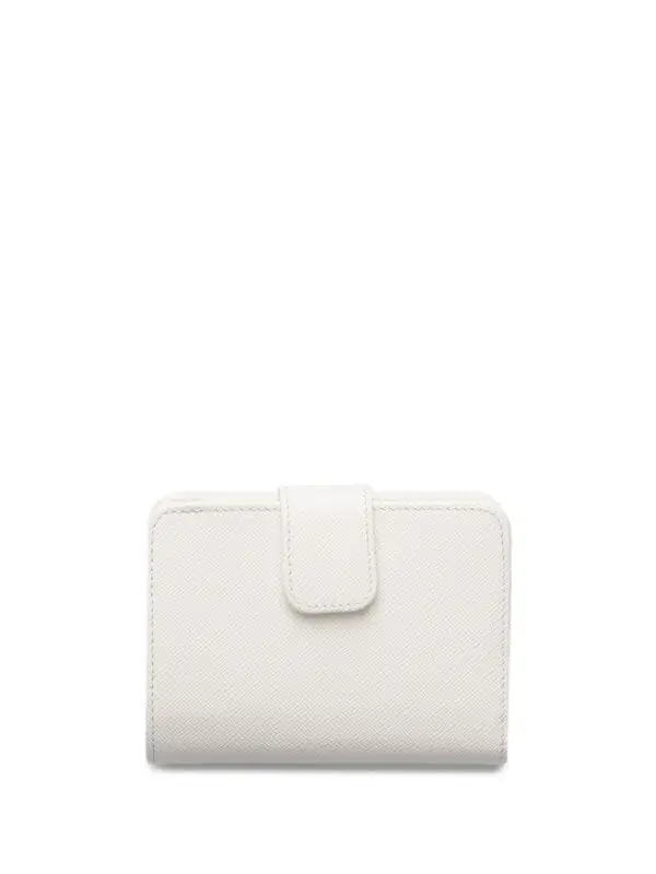 Prada Small Triangle-logo Leather Wallet - White