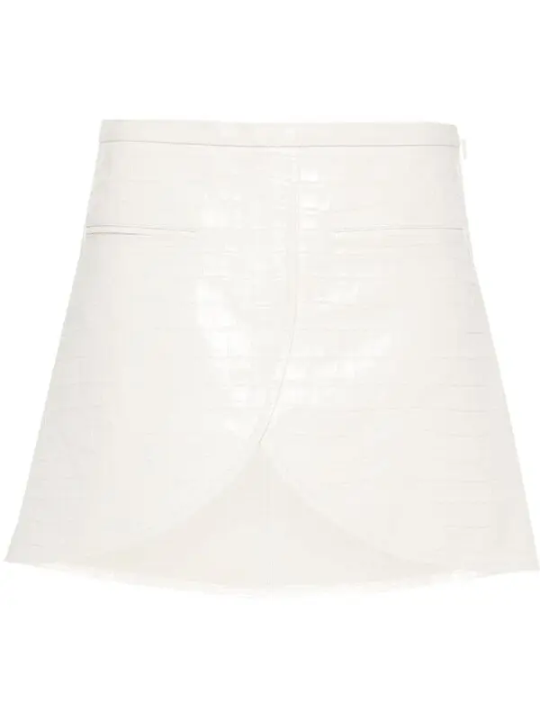 COURREGES Ellipse Crocodile-effect Mini Skirt