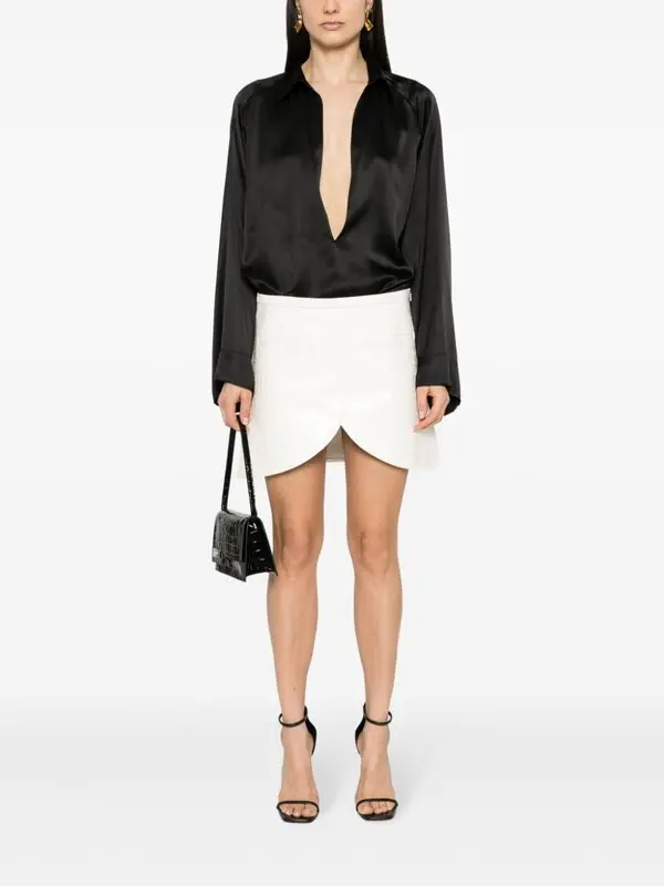 COURREGES Ellipse Crocodile-effect Mini Skirt