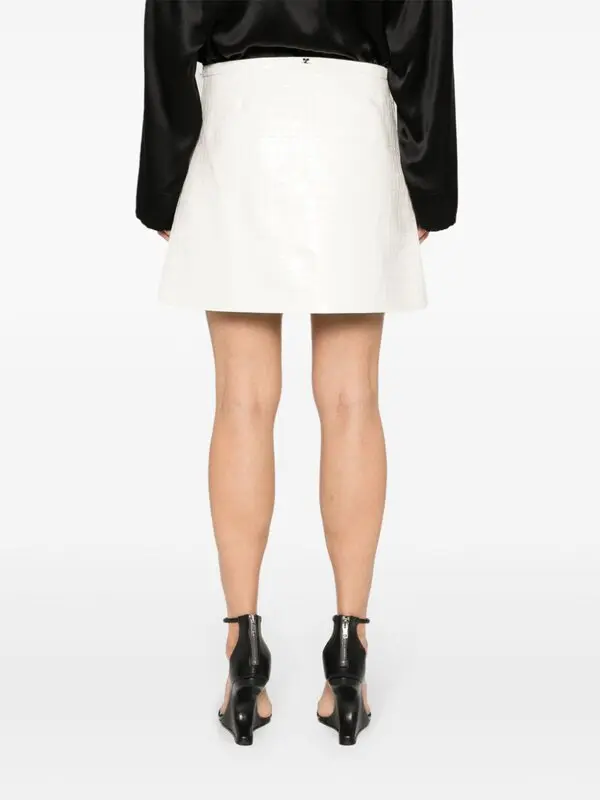 COURREGES Ellipse Crocodile-effect Mini Skirt