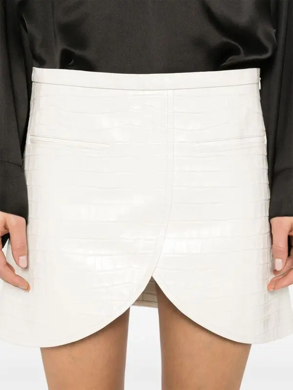 COURREGES Ellipse Crocodile-effect Mini Skirt
