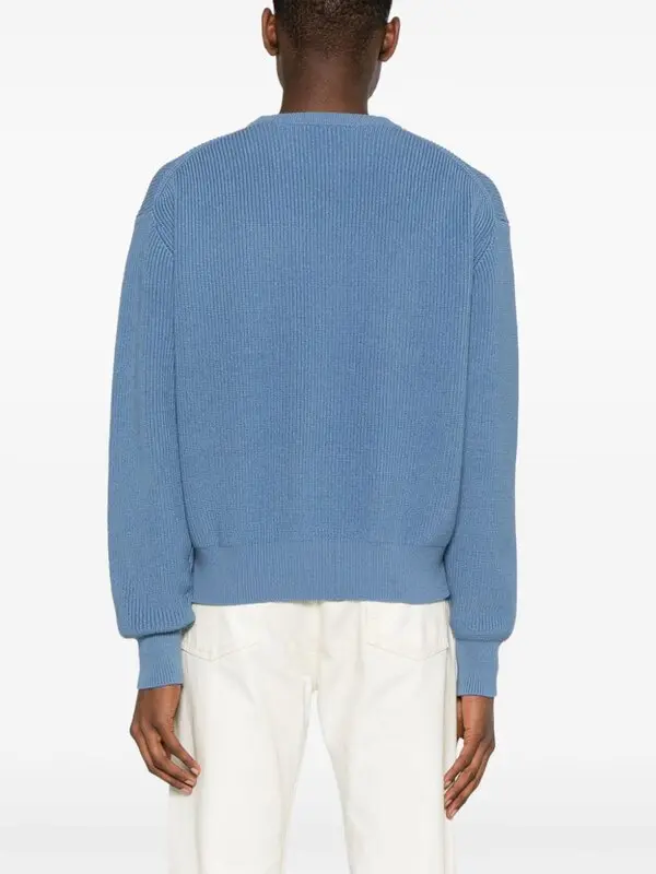 Maison Kitsuné Logo-patch Ribbed Jumper