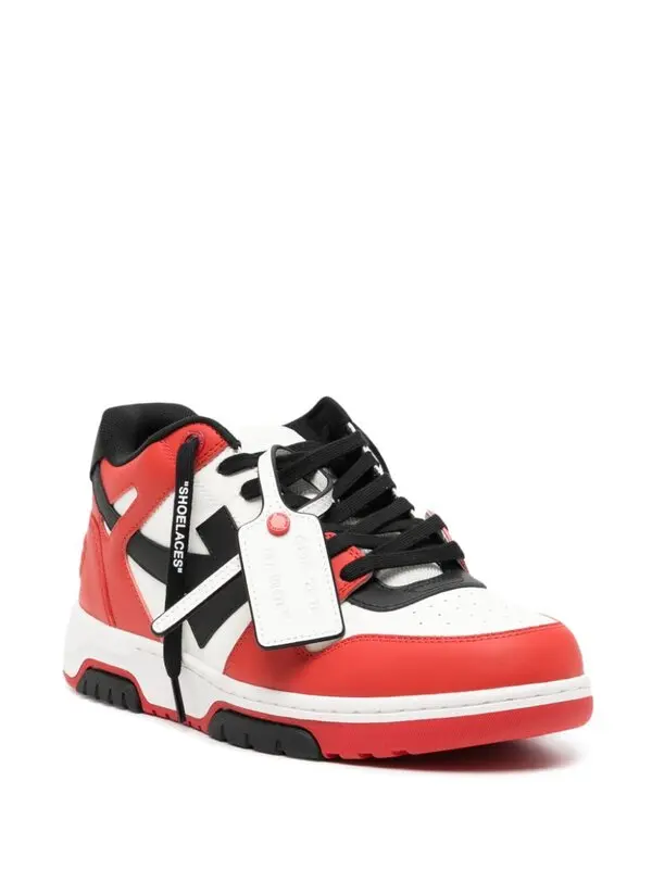 Off-White Out Of Office Colour-block Sneakers - Red