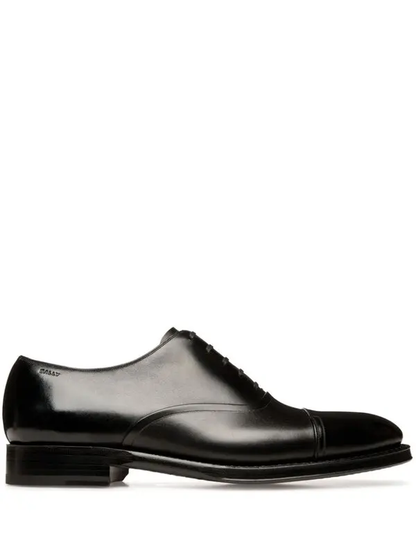 Bally Black Leather Oxford Shoes with Polished Finish SCOTCH leather Oxford shoes brand BALLY — Globalbrandsstore  main image 2